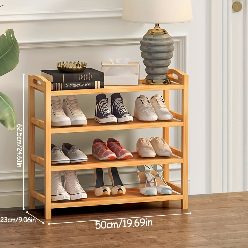 Small shoe rack, entrance shoe rack, bamboo wardrobe corridor shoe rack ...