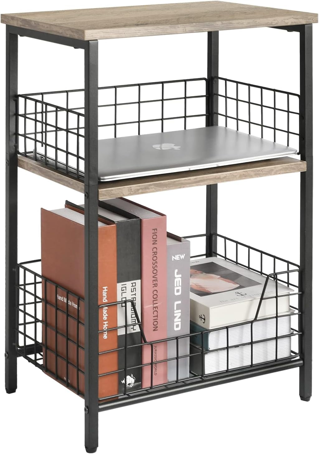Small side table record player stand with storage function, vinyl ...