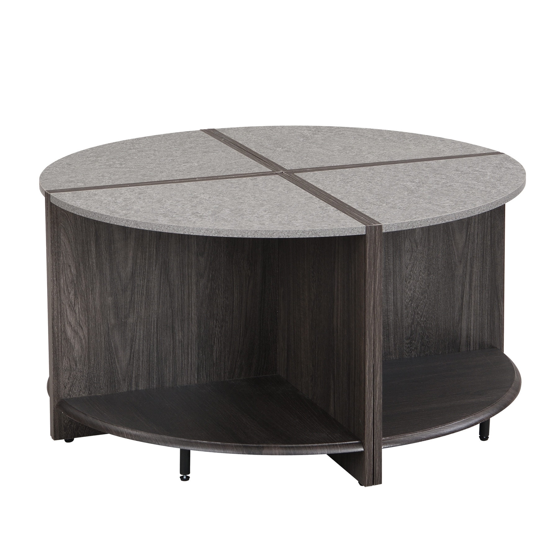 Small-size Round Coffee Table Set / Multi-purpose Use / Simple Assembly ...