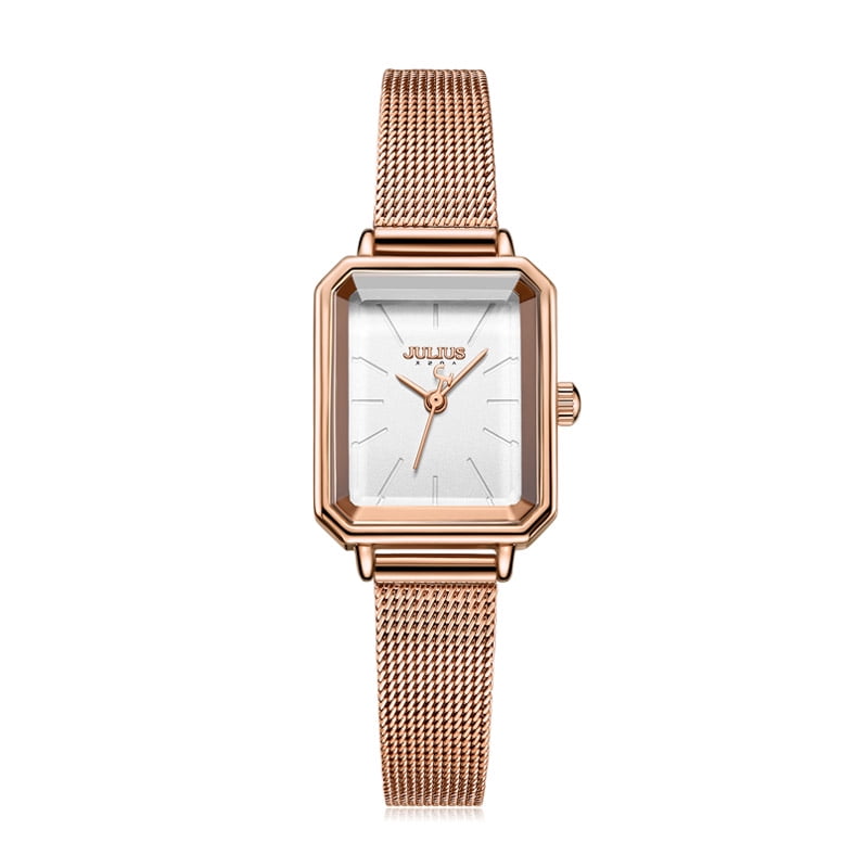 Small square watch flagship store official genuine simple versatile mesh belt niche quartz ...