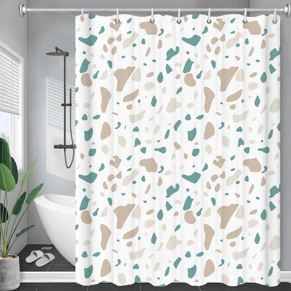 Small stprinted bath curtain Pebble spots Pattern shower curtain ...