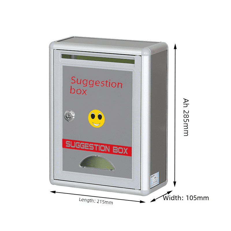 Small suggestion box aluminum alloy with lock patrol sign-in box ...