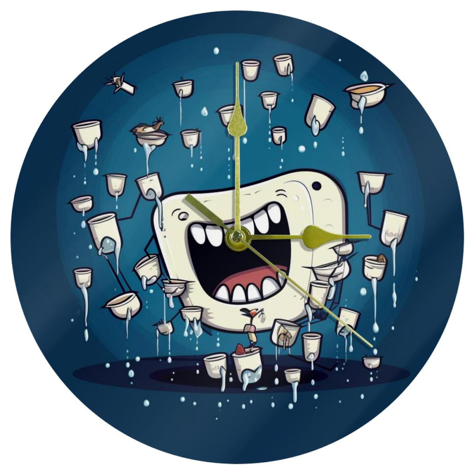Small teeth Circular Acrylic Wall Clock - Elegant Timepiece for Home ...