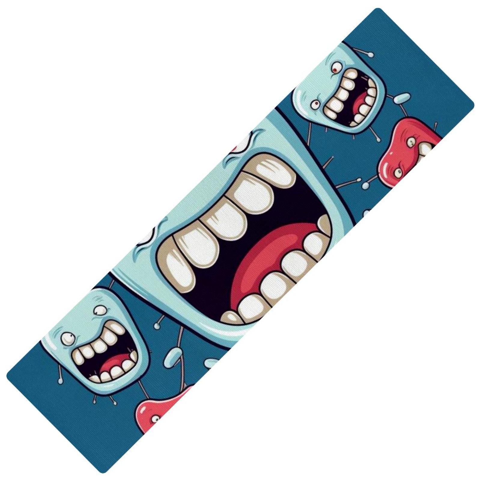 Small teeth Kitchen Mat Runner, Rectangular 15.7"x59", Washable Non ...