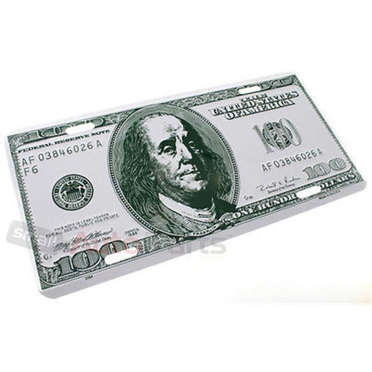 SmallAutoParts Aluminum License Plate - Dollar Bill - Walmart.com