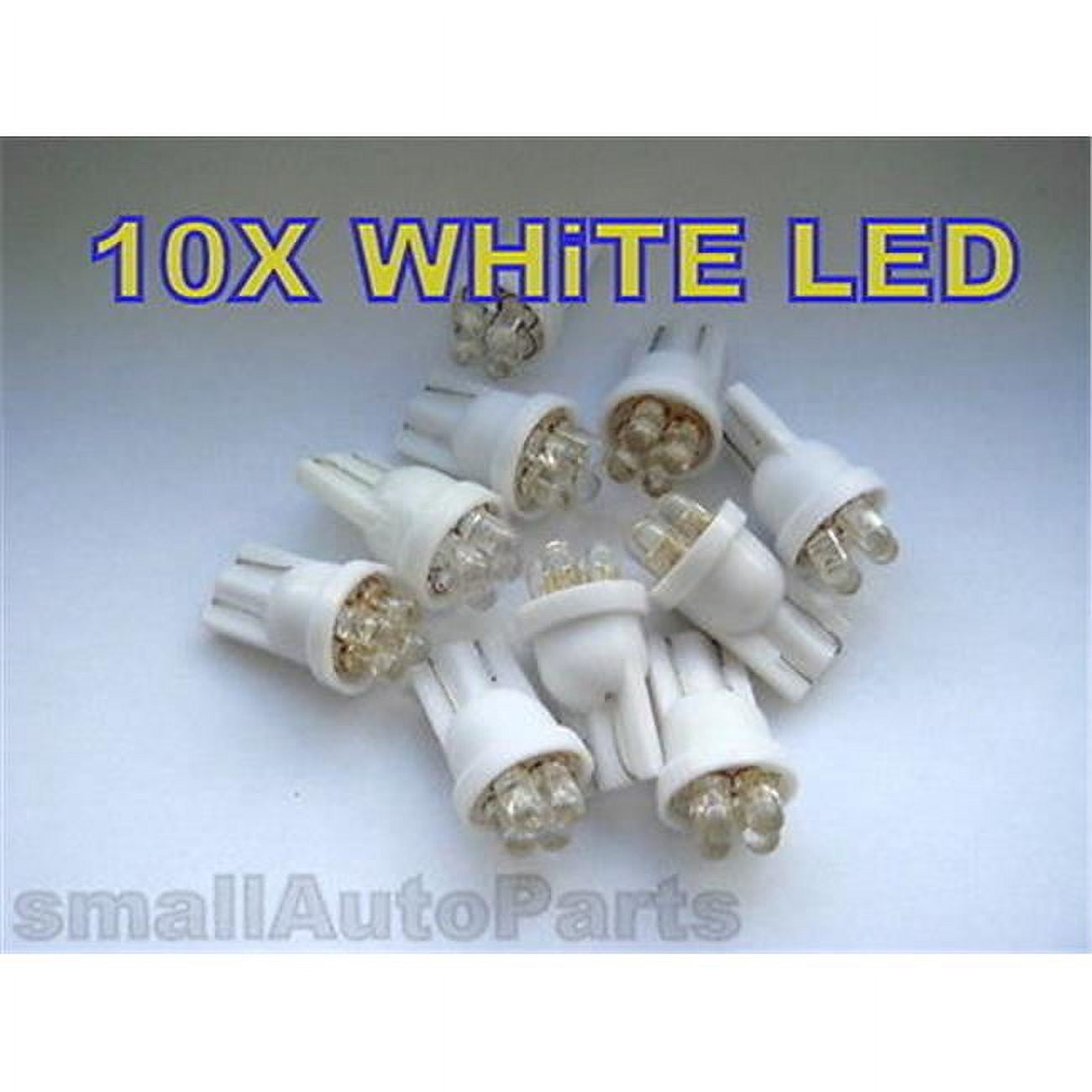 SmallAutoParts White T10 4-Led Bulbs - Set Of 10 - Walmart.com