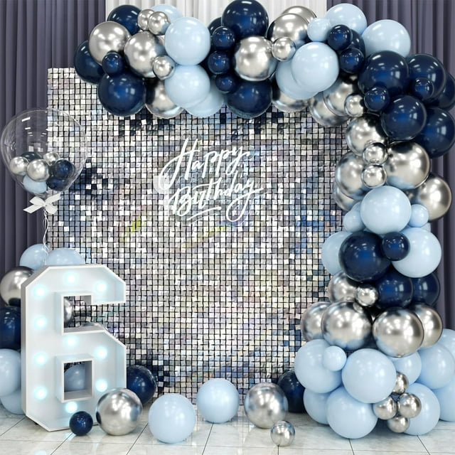 SmallPink Shimmer Wall Backdrop 18Pcs Iridescent Square Sequin Shimer ...