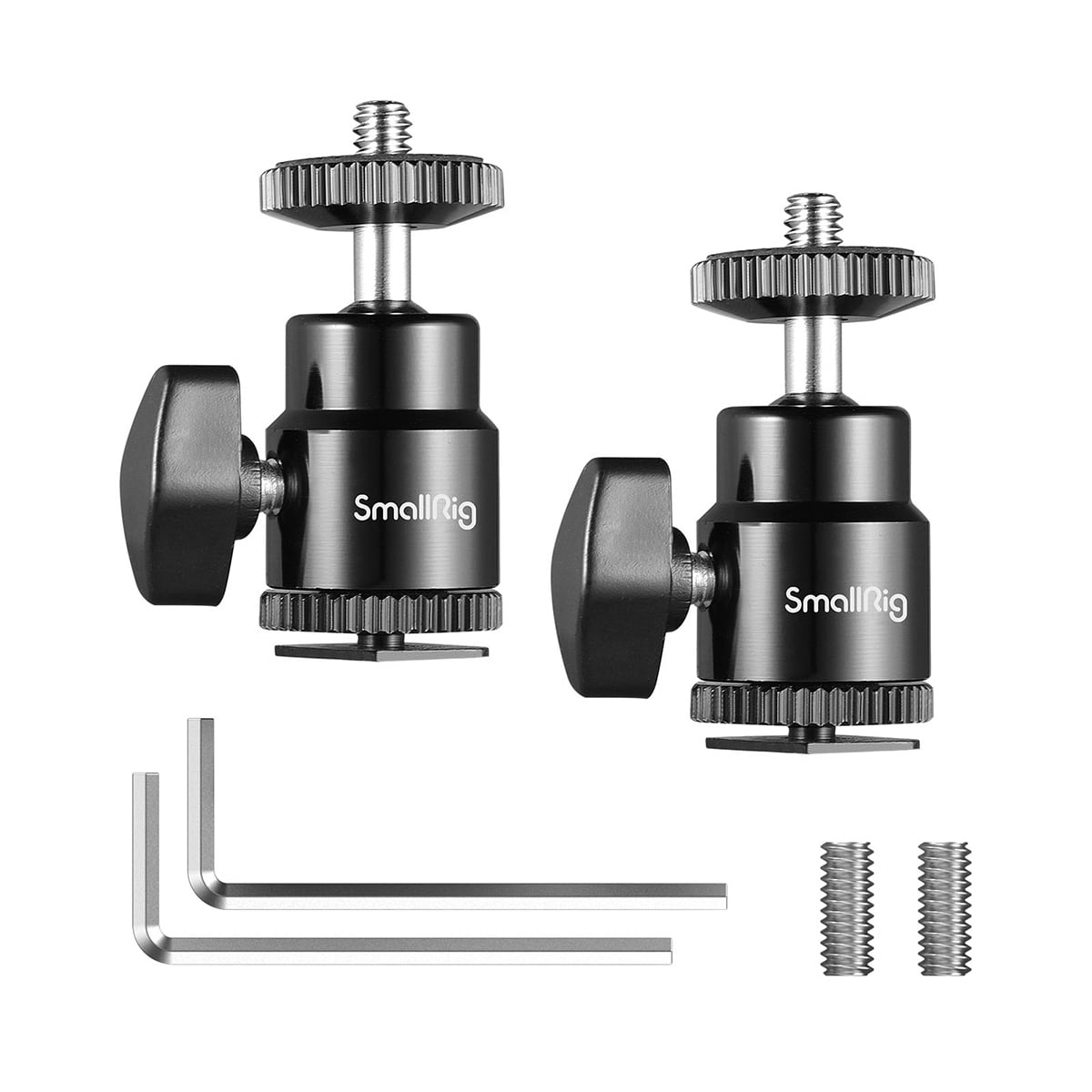 SmallRig 2Pack Hot Shoe Mount Adapter Mini Ball Head 1/4" Screw Head ...