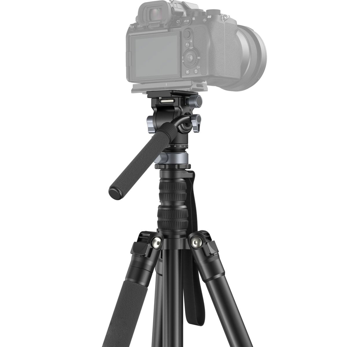SmallRig FreeBlazer CT190 4-Section Aluminum Tripod with Video Head ...