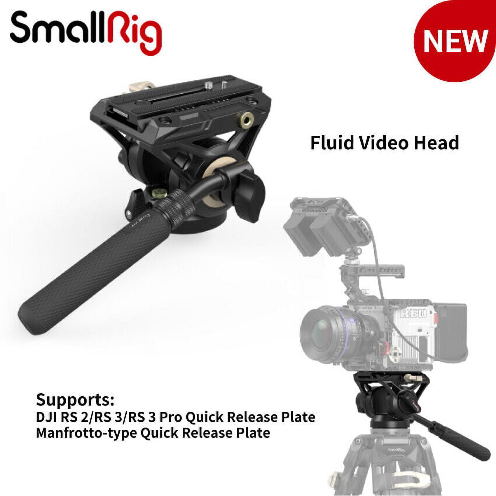 SmallRig Manfrotto Head Heavy Duty Fluid Head Tripod DH-01 Max Load 17 ...