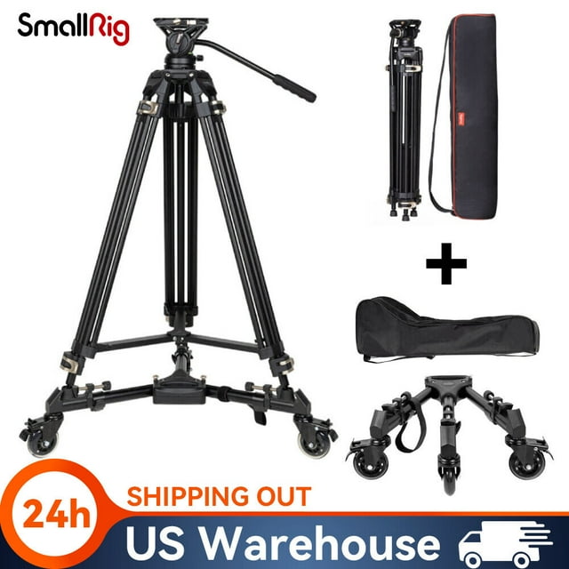 SmallRig Manfrotto QR Plate Professional Video Tripod 3751 with Tripod ...