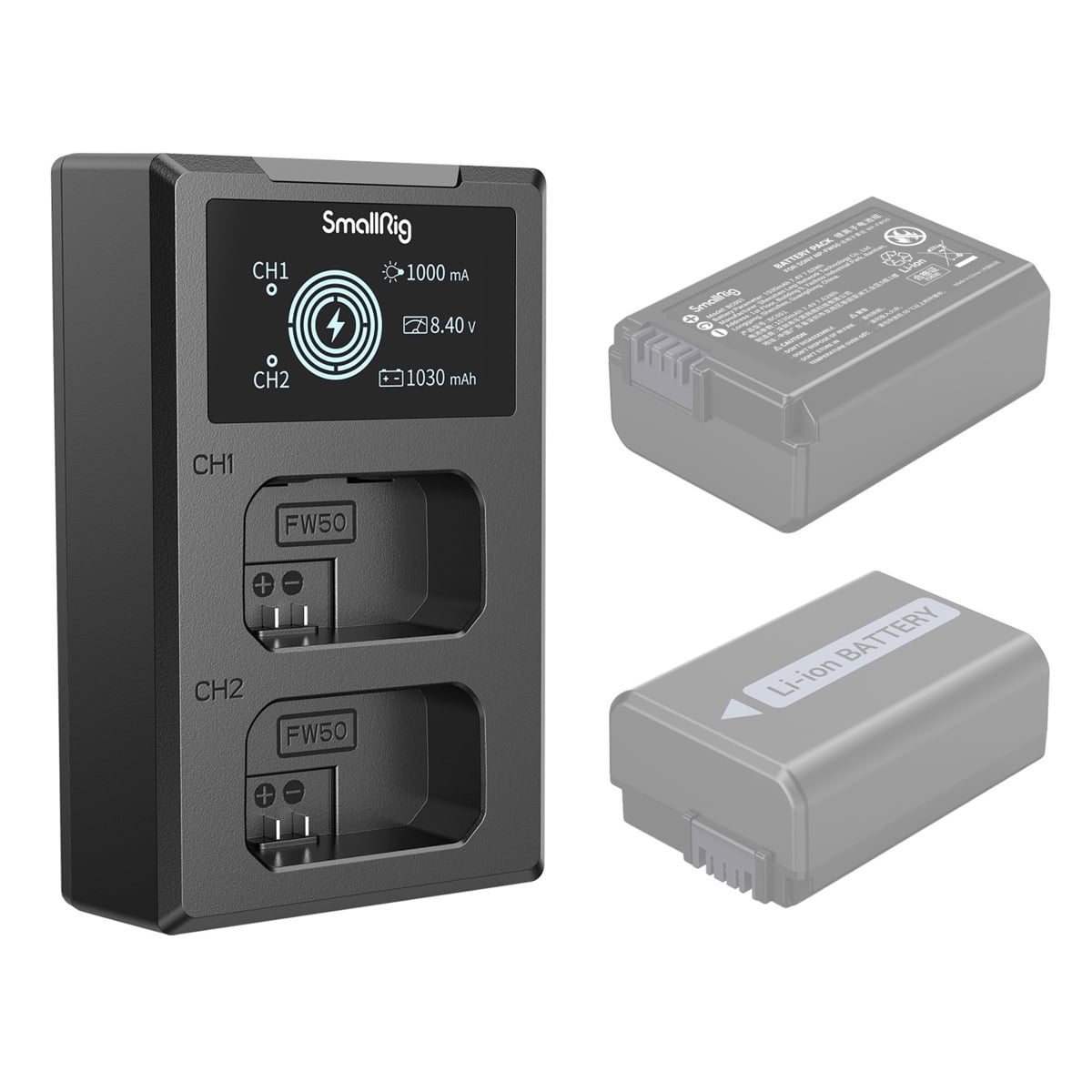 SmallRig NP-FW50 Camera Battery Charger for Sony ZV-E10 A6400 A7S A7R ...