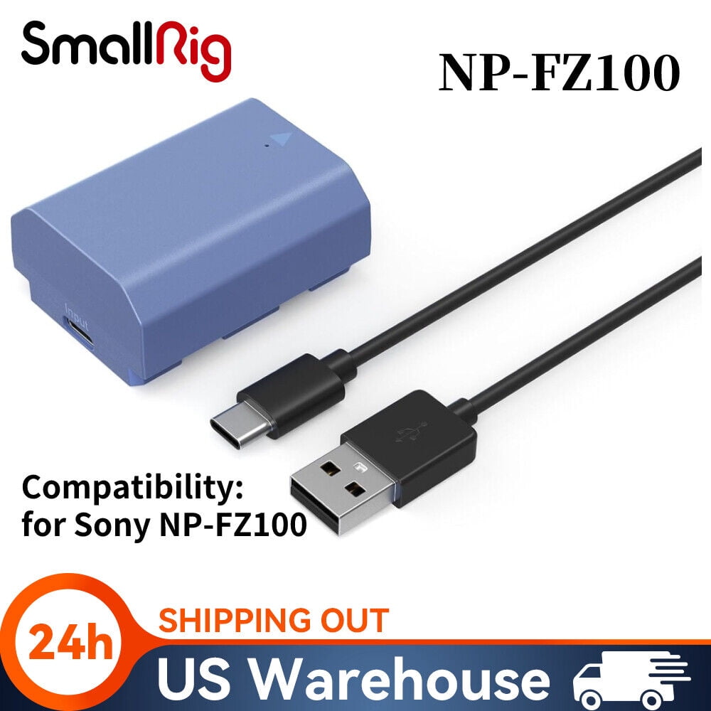 SmallRig NP-FZ100 2400mAh Camera Battery for Sony A7R V, A7 IV, A7S III, USB-C 2.5H Fast ...