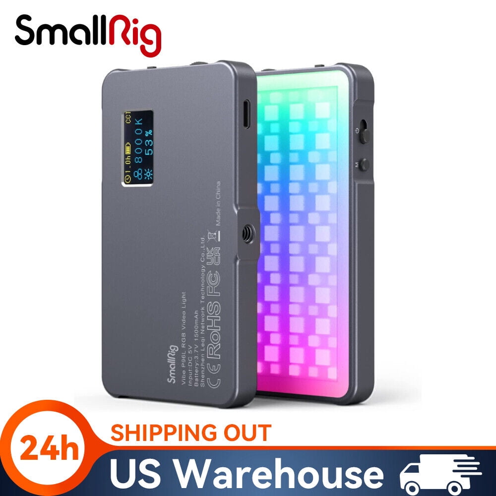 SmallRig Vibe P96L RGB Video Light - Portable LED On-Camera Light Panel ...