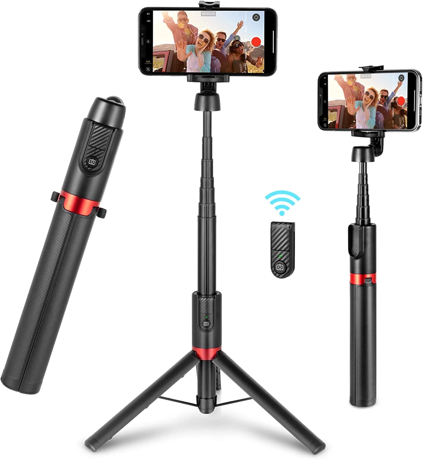 SmallRig Portable Selfie Stick Tripod with Bluetooth Remote Extendable ...