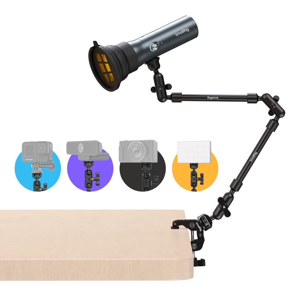 SmallRig RF 10C mini Spotlight LED Flashlight 4634 + 22" Magic Arm with ...
