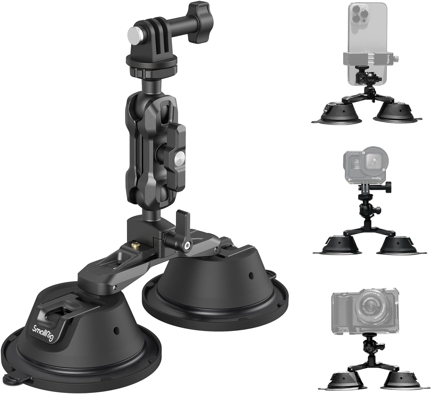 Free Shipping! SmallRig Suction Cup Mount for GoPro, DSLR, Lightweight ...