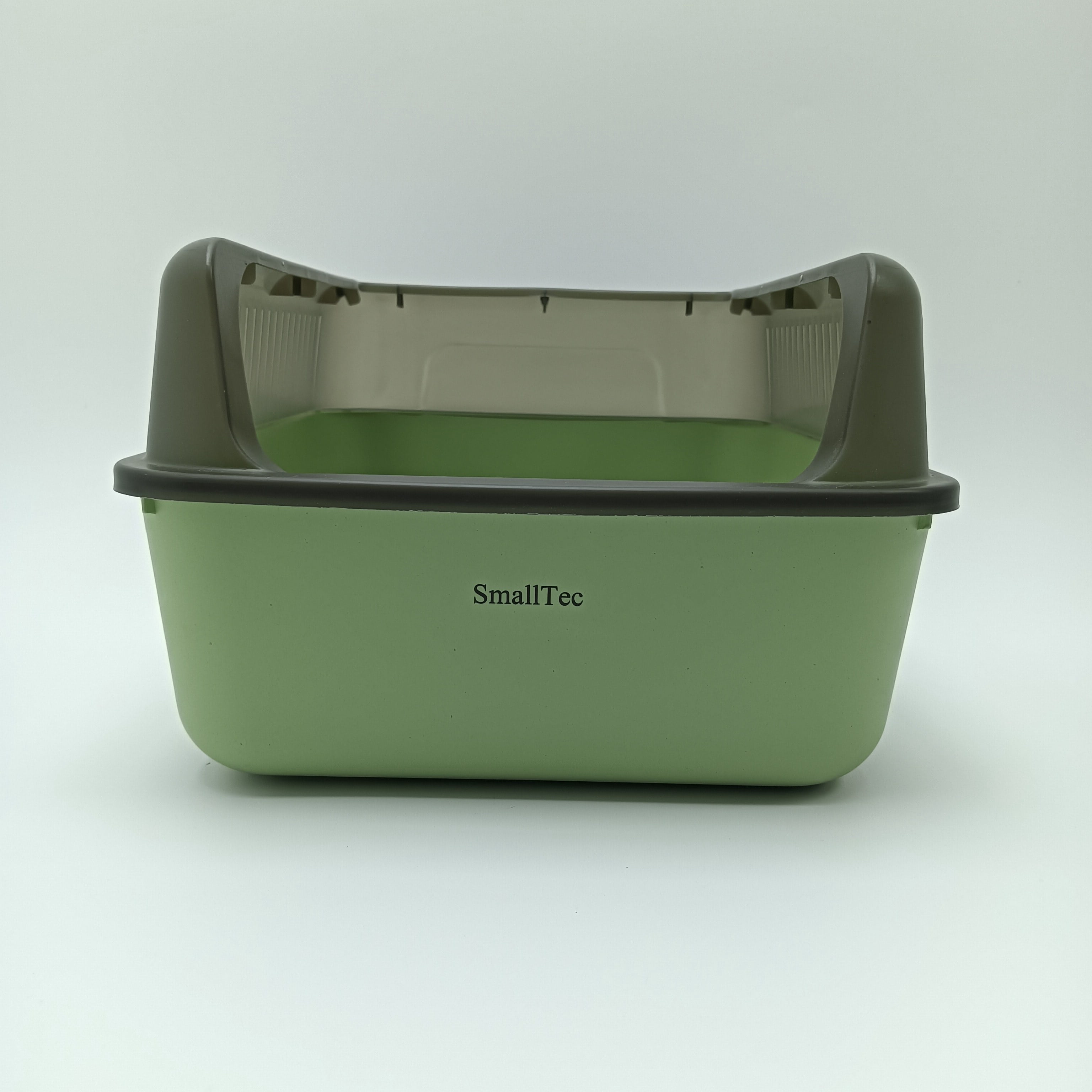 SmallTec Cat litter pans Green Plastic Cat Litter Box with Shield, Open ...