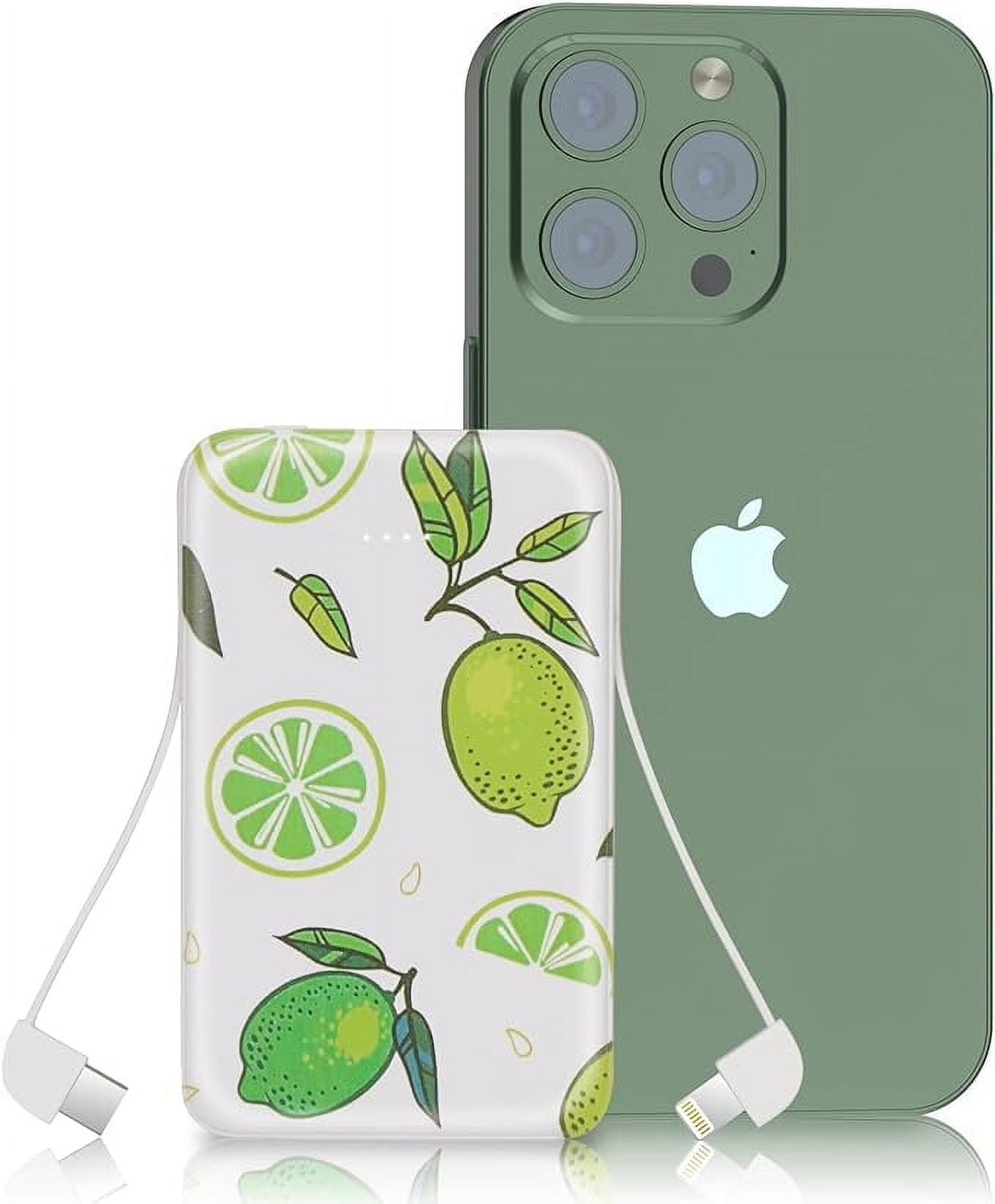 Smallest Portable Charger with Built-in Cables 6000mAh,Ultra Slim Power ...