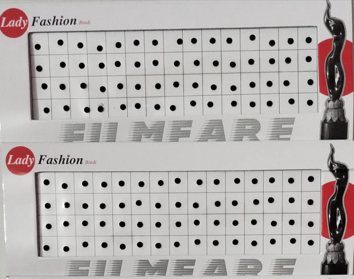 Smallest (Size-9) Black Colour Bindi Set Of 2 Pack - Walmart.com