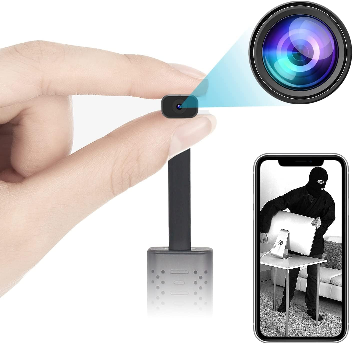Smallest USB Camera Wifi, USB Spy Camera,HD1080P Baby Monitor Security ...