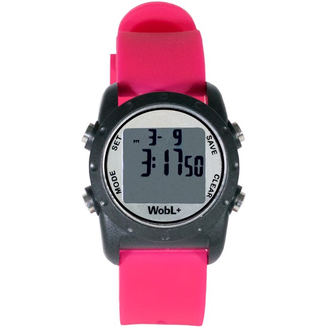 Smallest Vibrating Waterproof Reminder Watch (Pink Band / Black Case ...