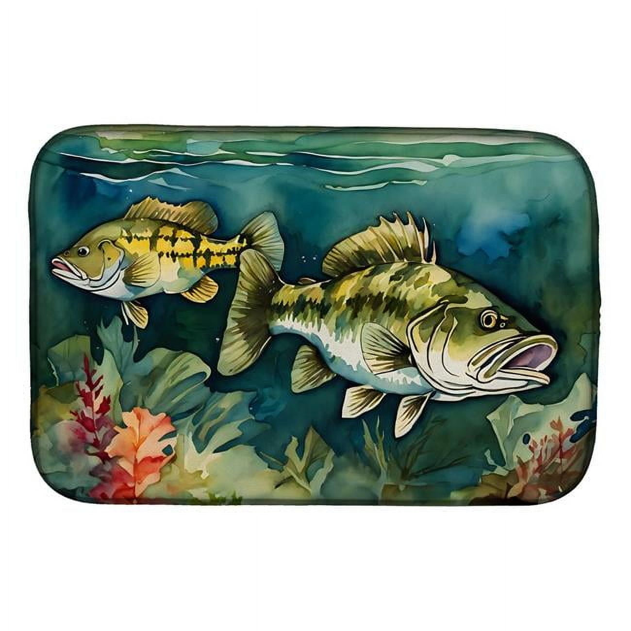 Smallmouth Bass Dish Drying Mat 14 in x 21 in - Walmart.com