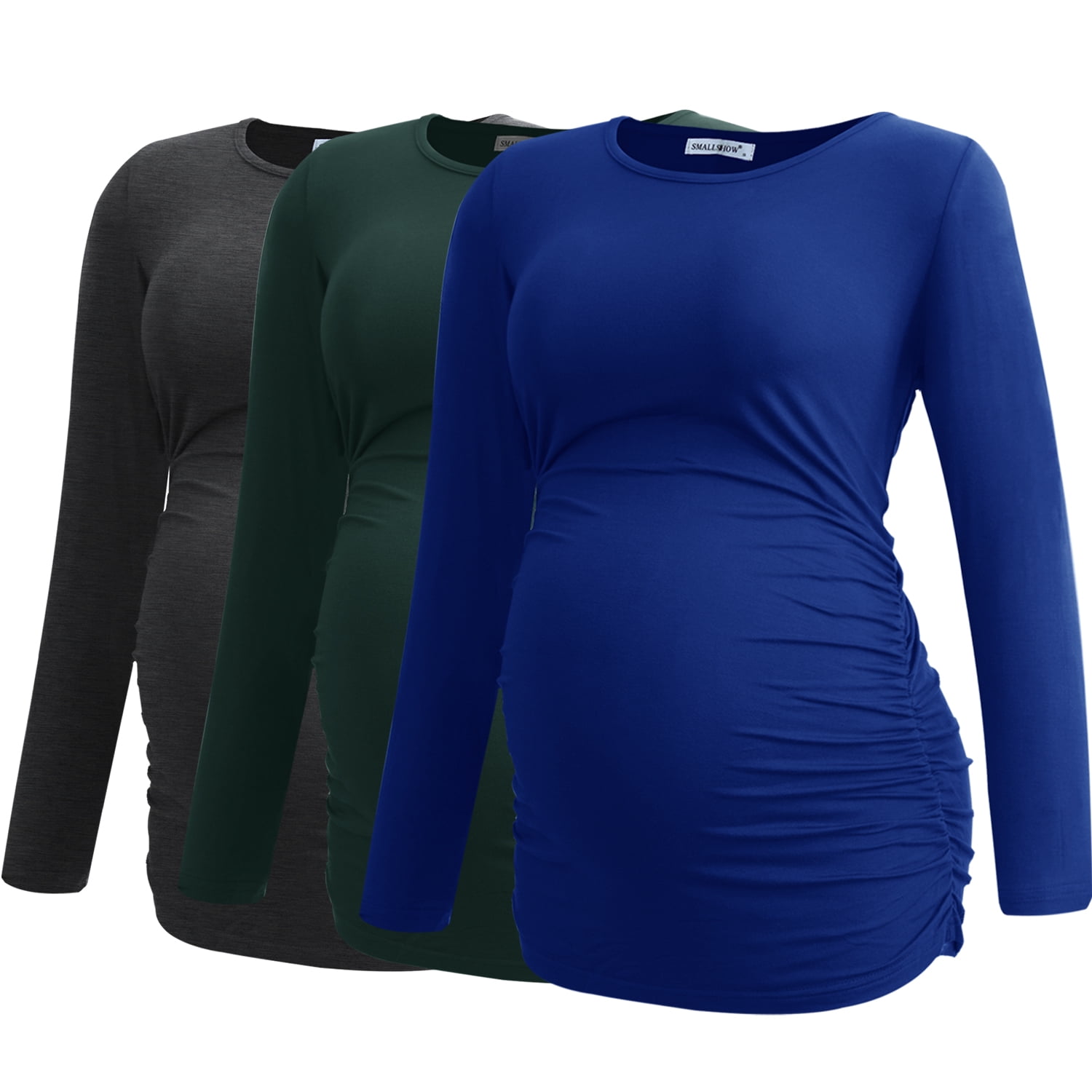Smallshow Cute Long Sleeve Maternity Shirts, Pregnancy Tops for Women ...