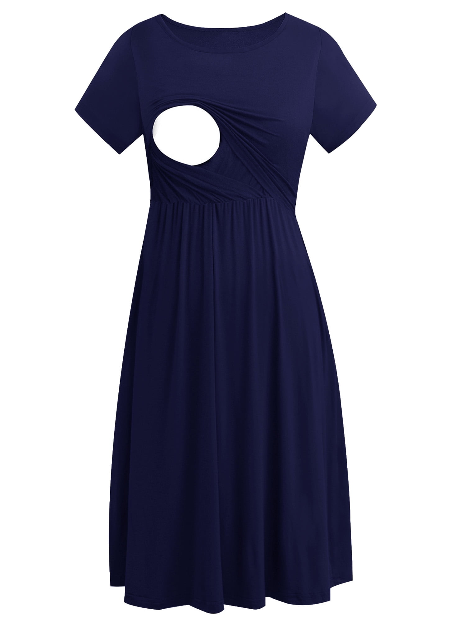 Smallshow Women's Summer Leisure Short Sleeve Maternity Nursing Dress - Walmart.com