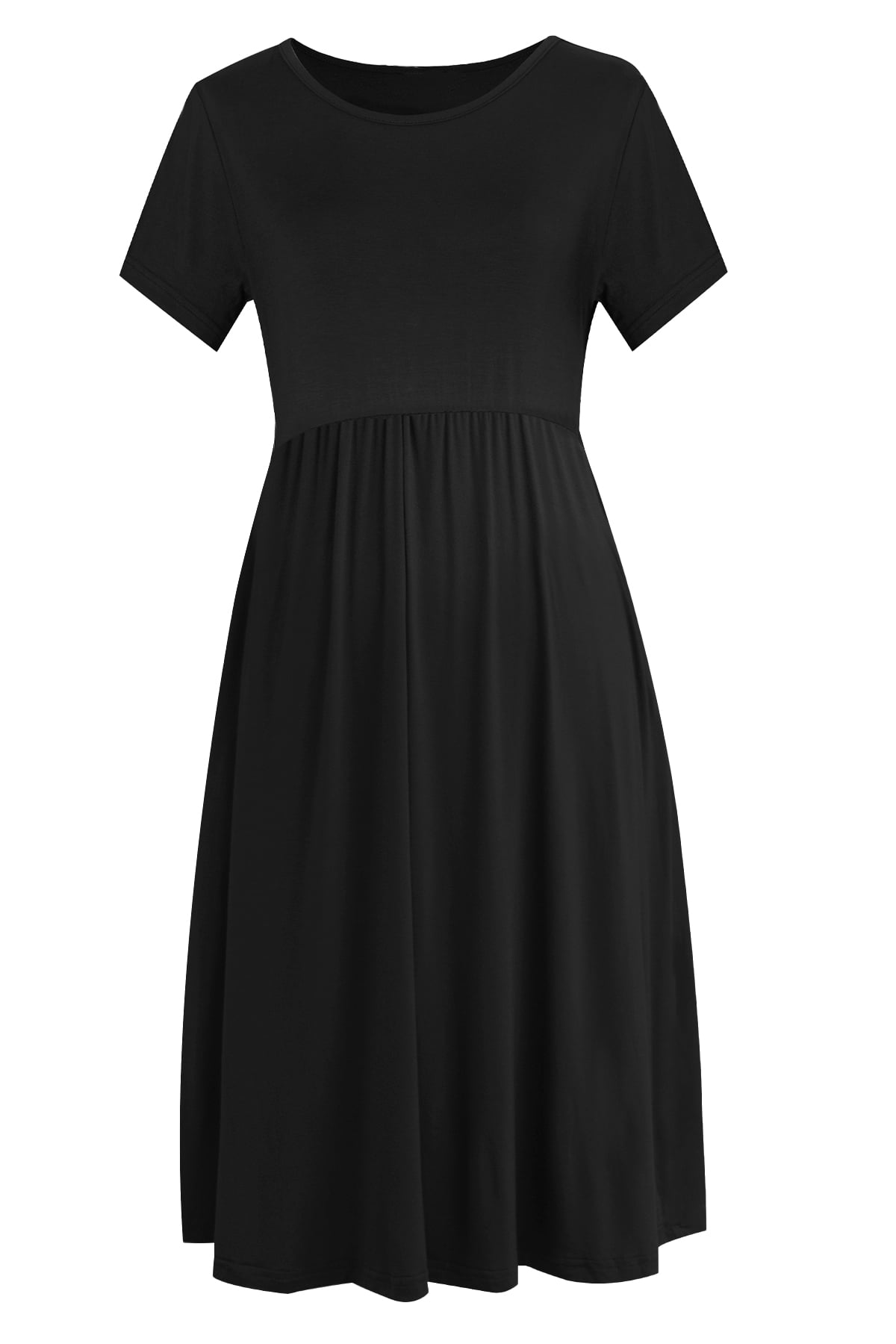 Smallshow Womens Summer Dress Casual Short Sleeve Dress With Pockets