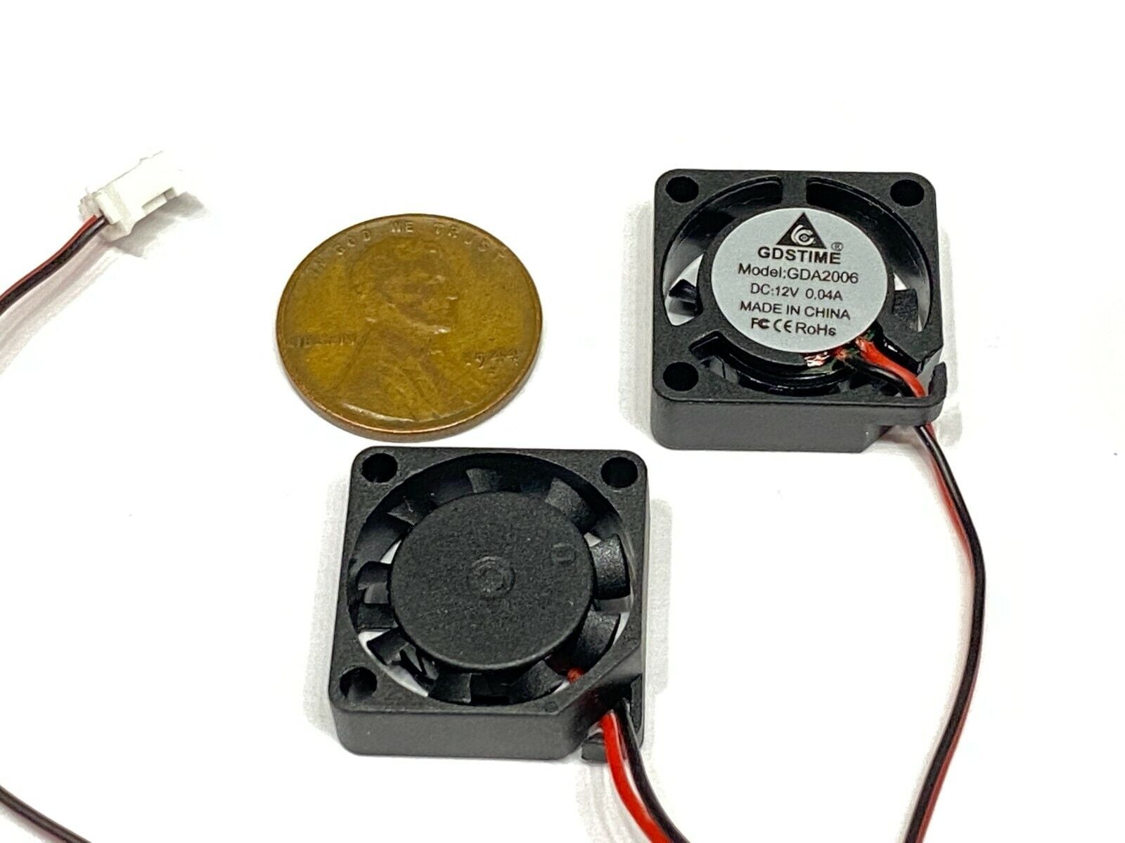 Smallzonex 2-Piece 12V DC Cooling Fan 20mm x 6mm 2-Pin Mini Axial for Computer Cases - Walmart.com