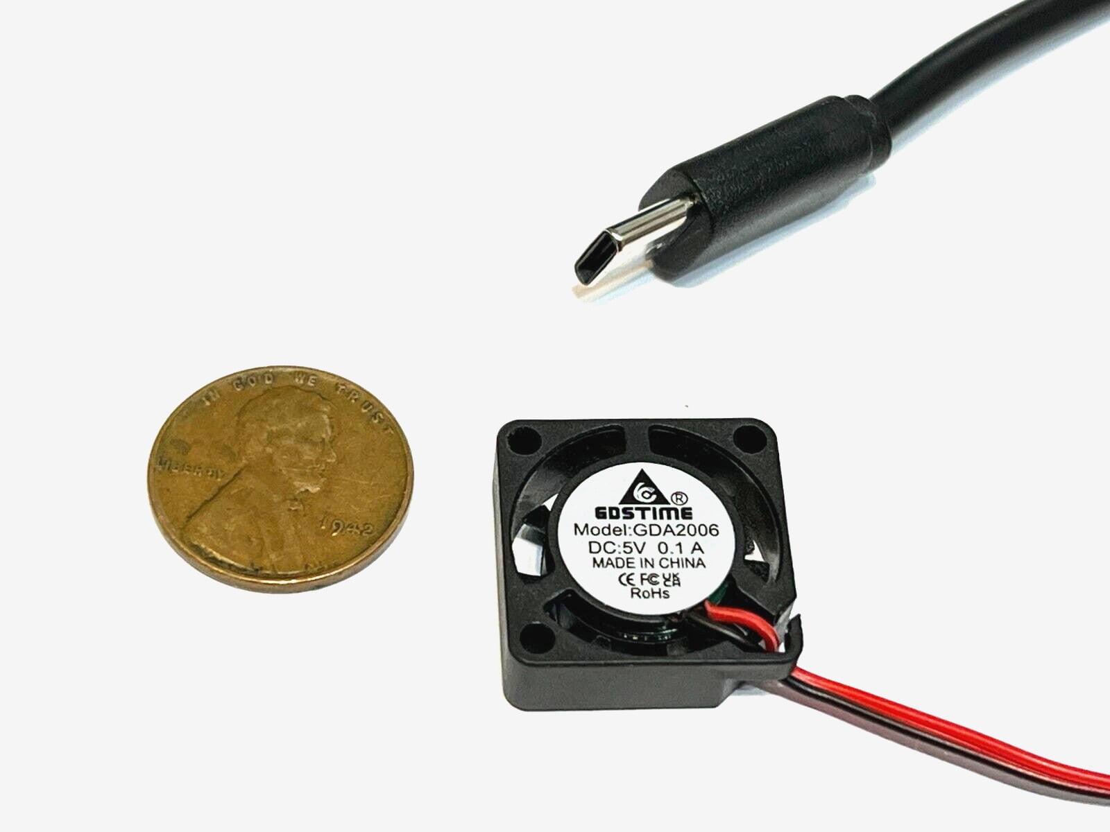 Smallzonex USB Type C 20mm 5V DC Cooling Fan - Mini 2cm Axial Precision ...