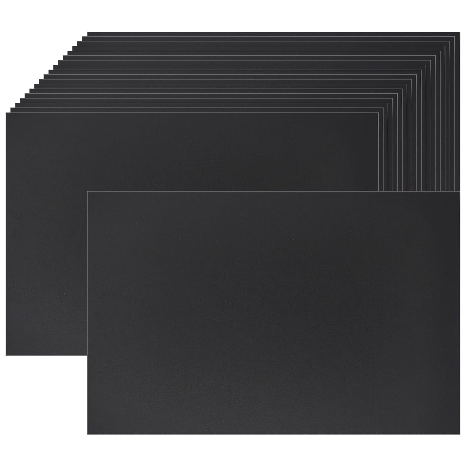 Smanzu 50 Pack 5x7 MFF30 Black Cardstock Paper Blank Thick Heavyweight ...