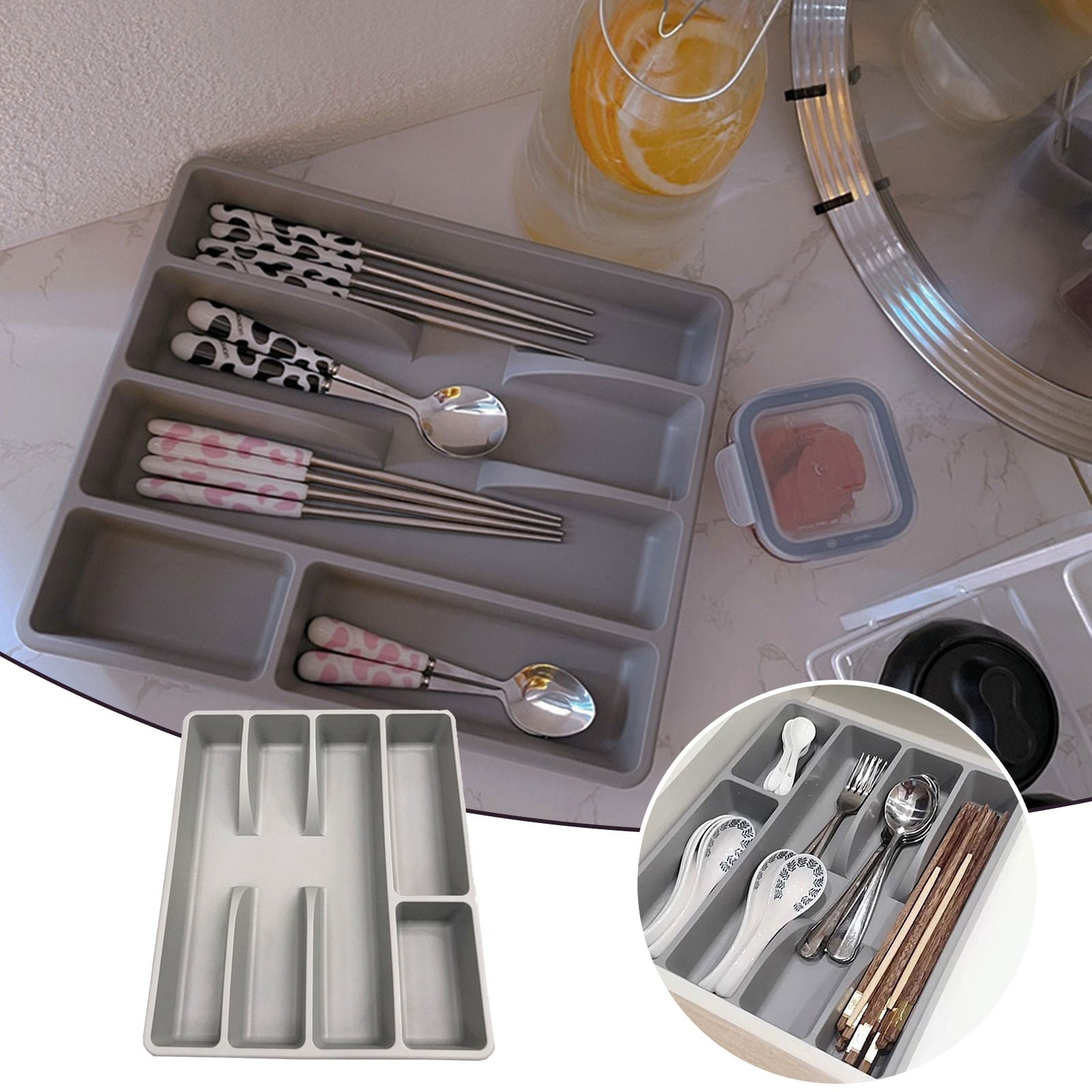 Smark Cutlery Tray Chopsticks And Forks Cutlery Organizer Kitchen ...