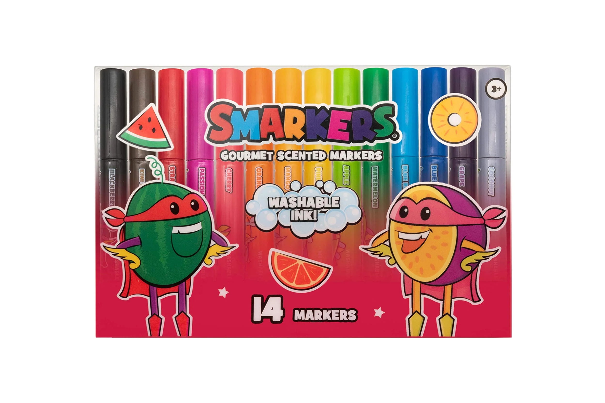 Smarkers - Washable Scented Markers, Assorted Colors, Medium Tip, 14 ...