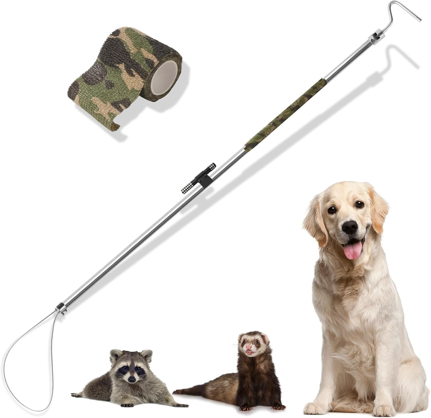 Smarkey Dog Catcher Pole Animal Catch Pole Animal Control Tool Trap Kit ...