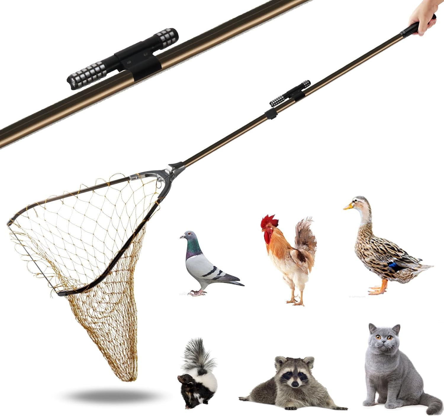 Smarkey Fishing Net Animal Catch Pole Control Tool Net Poultry Catching ...