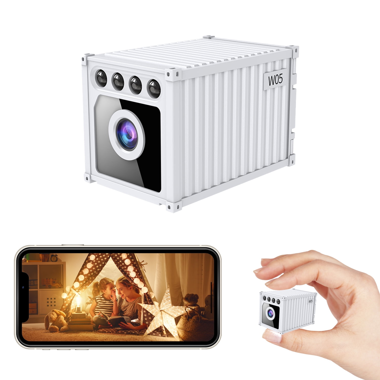 Smart 1080P HD Wireless Camera with IR Night Vision, 134° Wide Angle ...