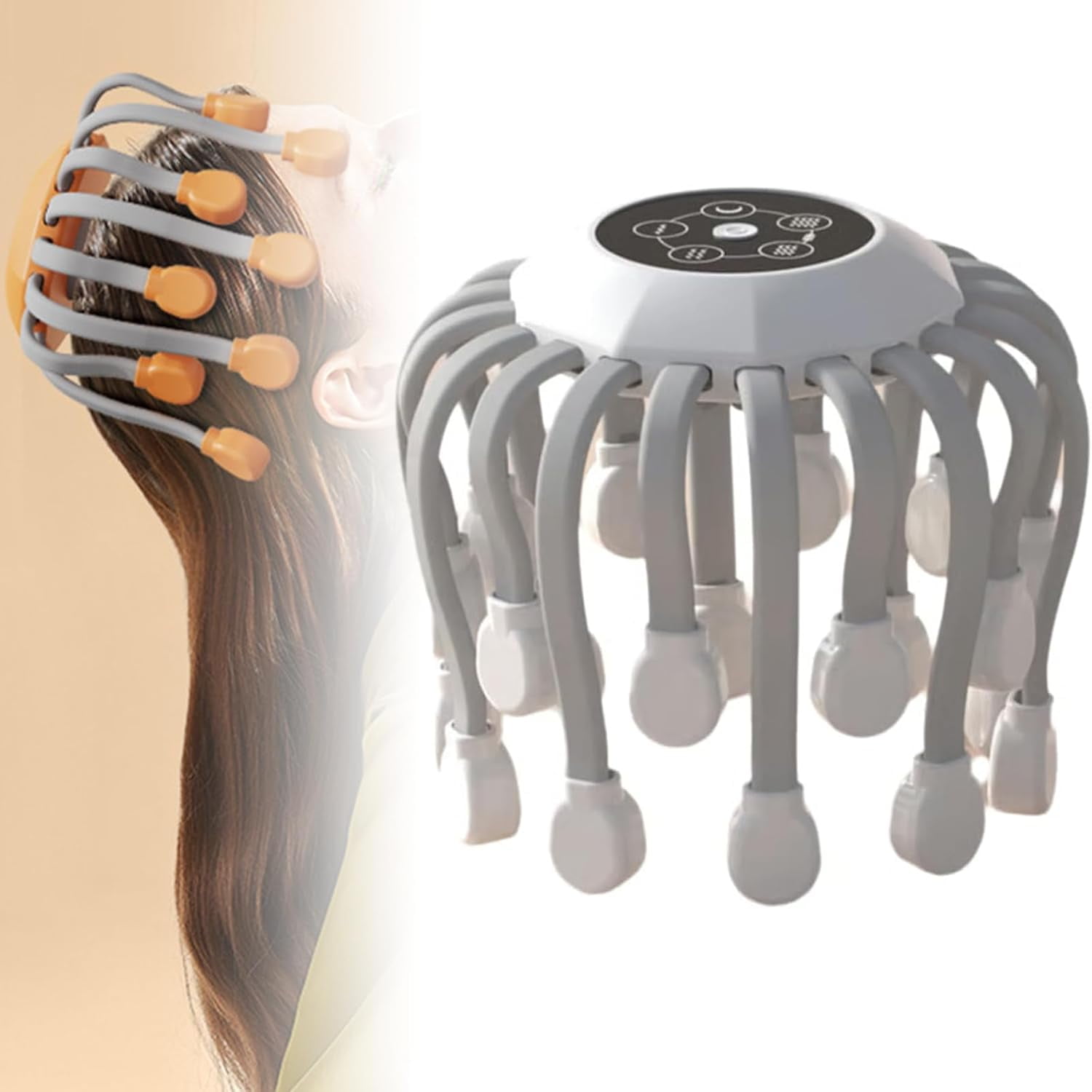 Smart 20-Claw Electric Head Massager Scalp, Electric Scalp Massager with 360° Rotating Nodes, 5 ...