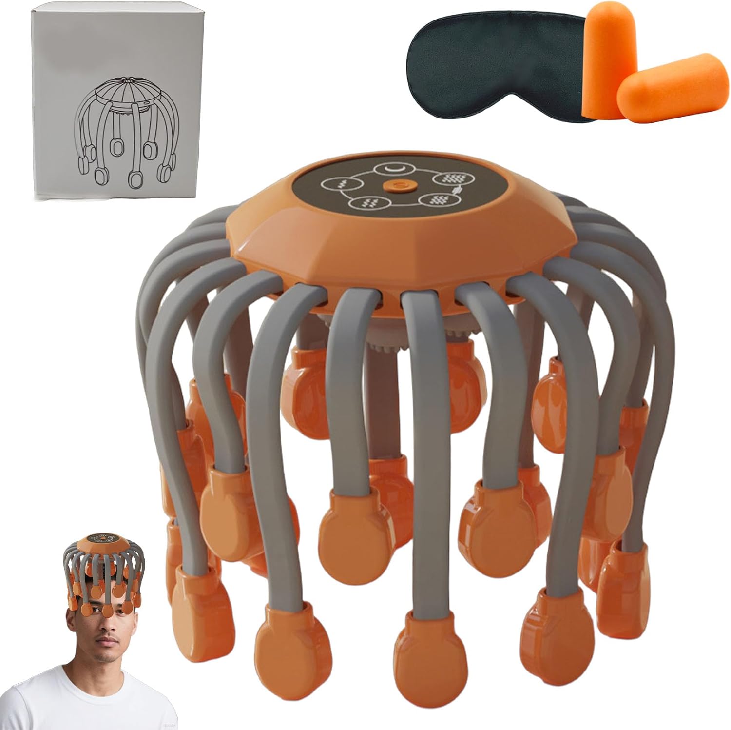Smart 20-Claw Electric Head Massager Scalp, Octopus Head Massager Scalp ...