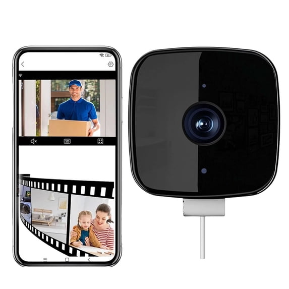 Smart 2K Window Security Camera, 32-Inch 2MP Ultra HD Indoor/Outdoor ...