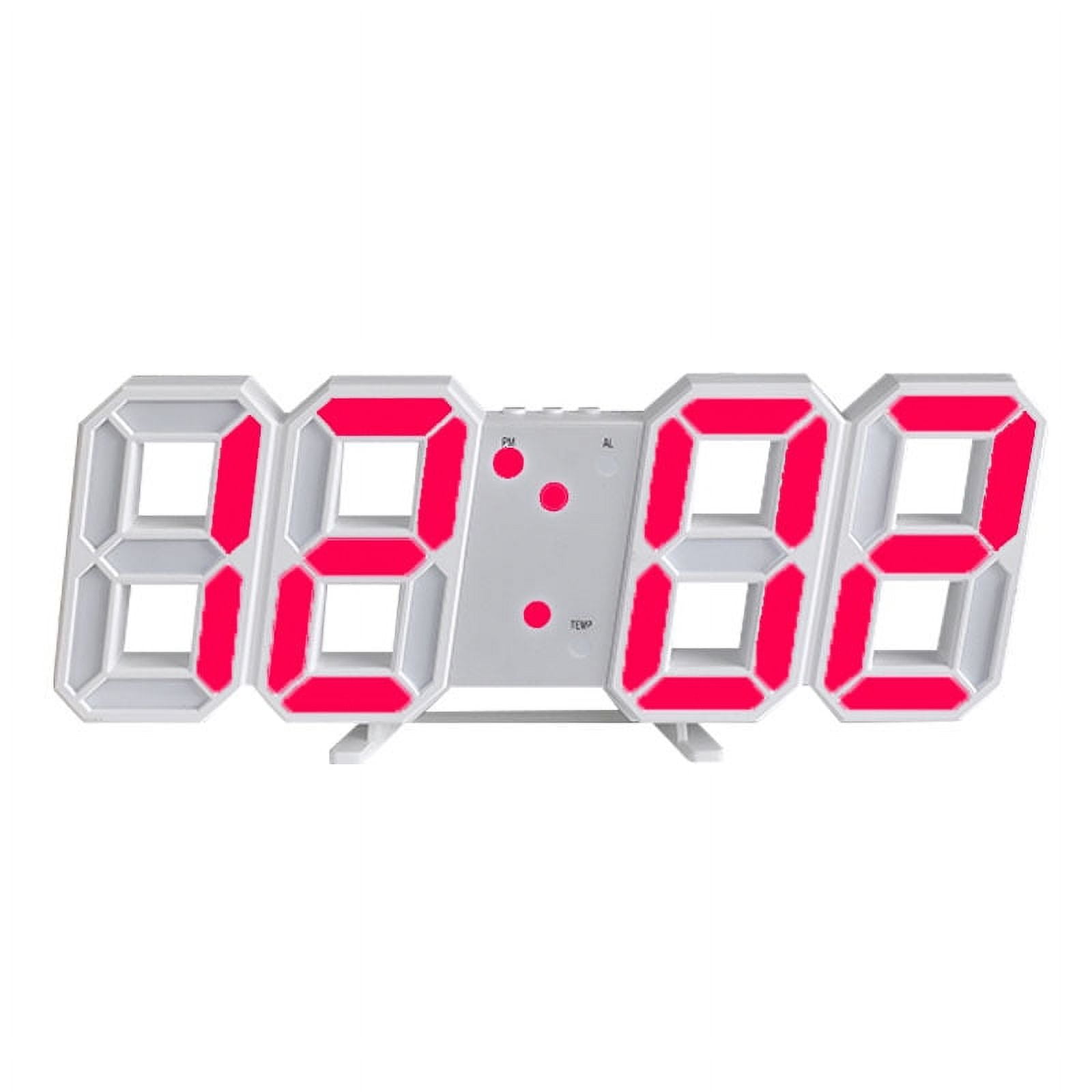 Smart 3D Digital Clock Alarm Clock Digital Wall Clock Led Electronic ...
