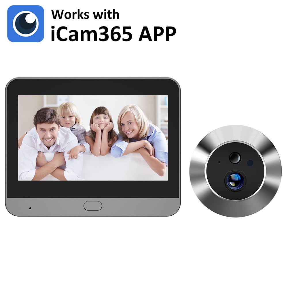 Smart 3MP Mini Digital Peephole Door Eye Camera Wireless WiFi 940nm ...