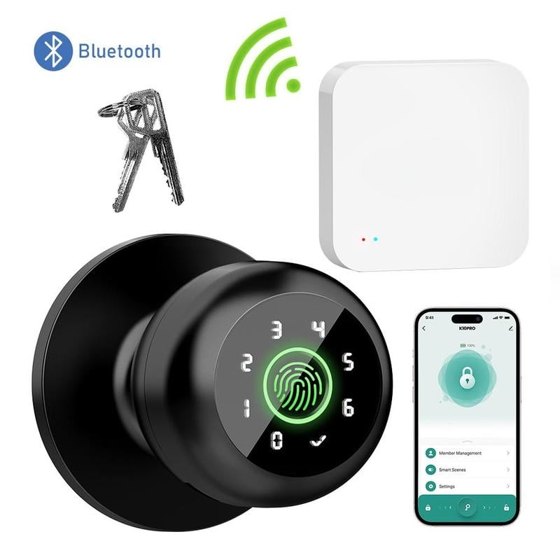 Smart 4-in-1 Fingerprint door lock with Keypad, App Control and Keyless ...
