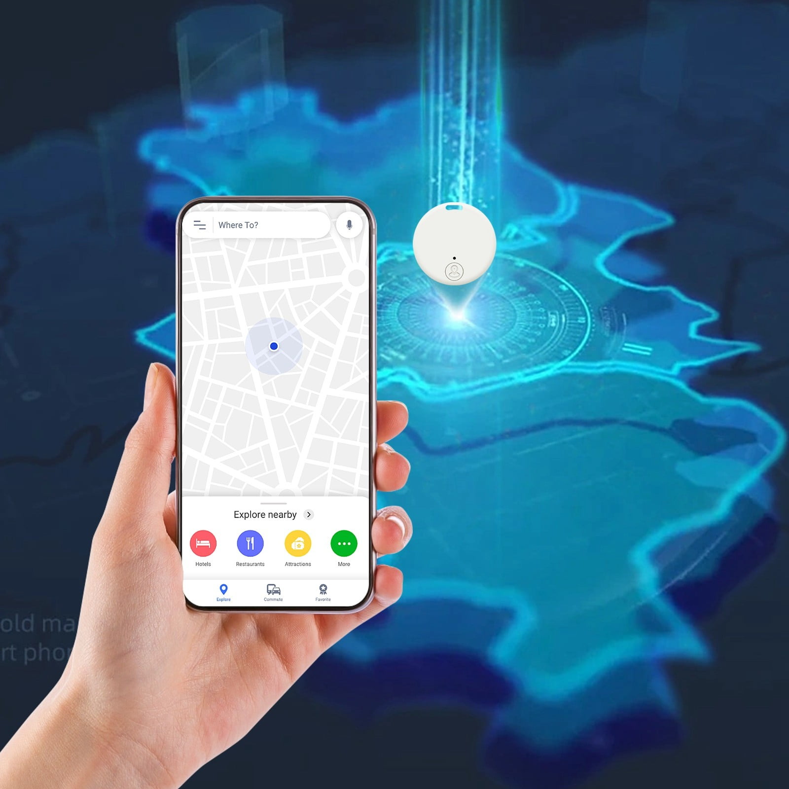 Smart 50 Key Finder Round with App for Locating Keys Wallets and ...