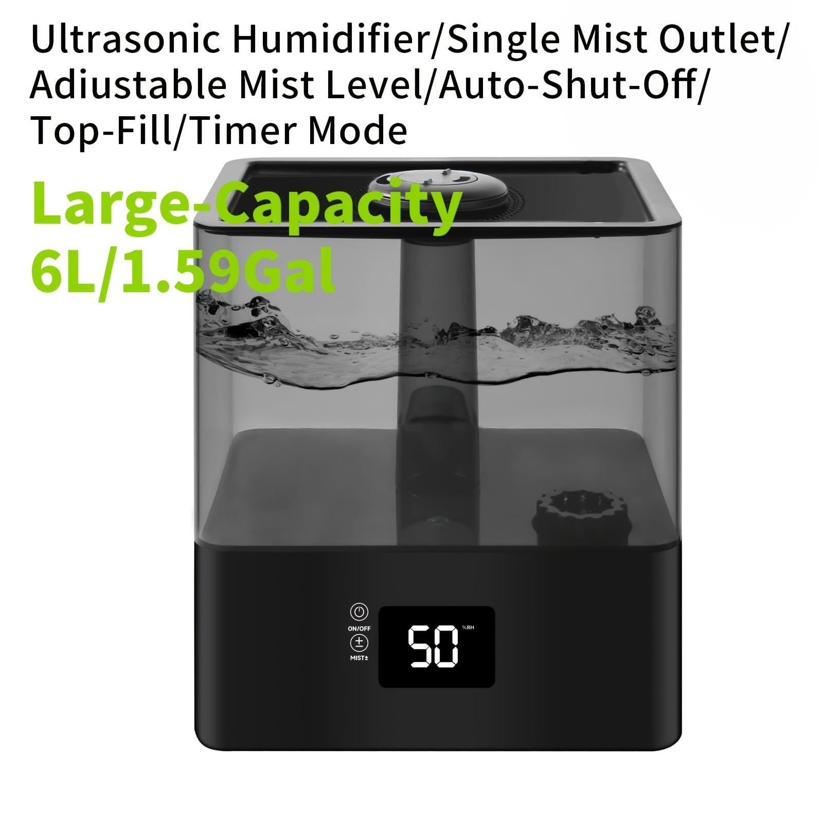 Smart 6L Aroma Diffuser & Humidifier: 360° Dual Mist, 60H Runtime, Auto ...
