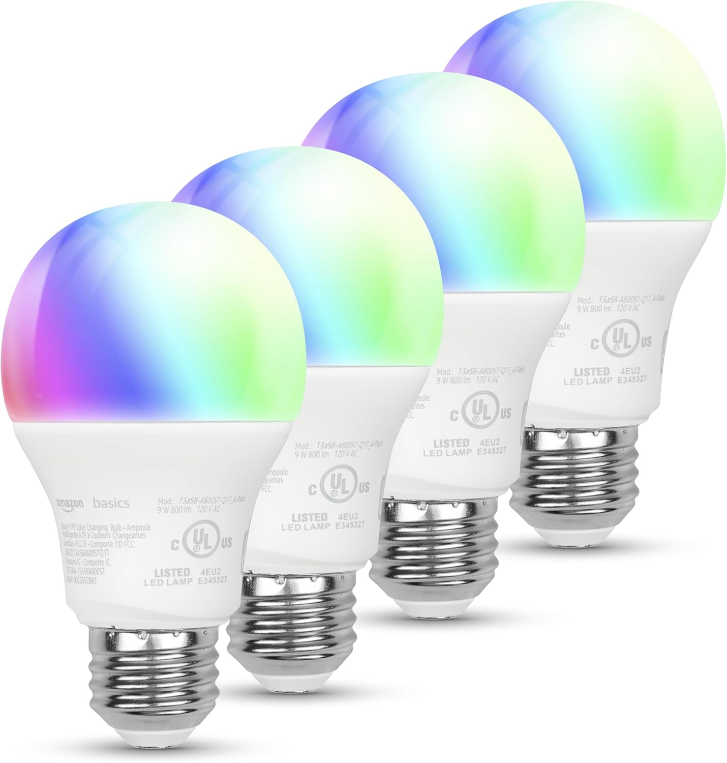 Smart A19 LED Light Bulb, Color Changing, 9W (60W Equivalent), 800LM ...