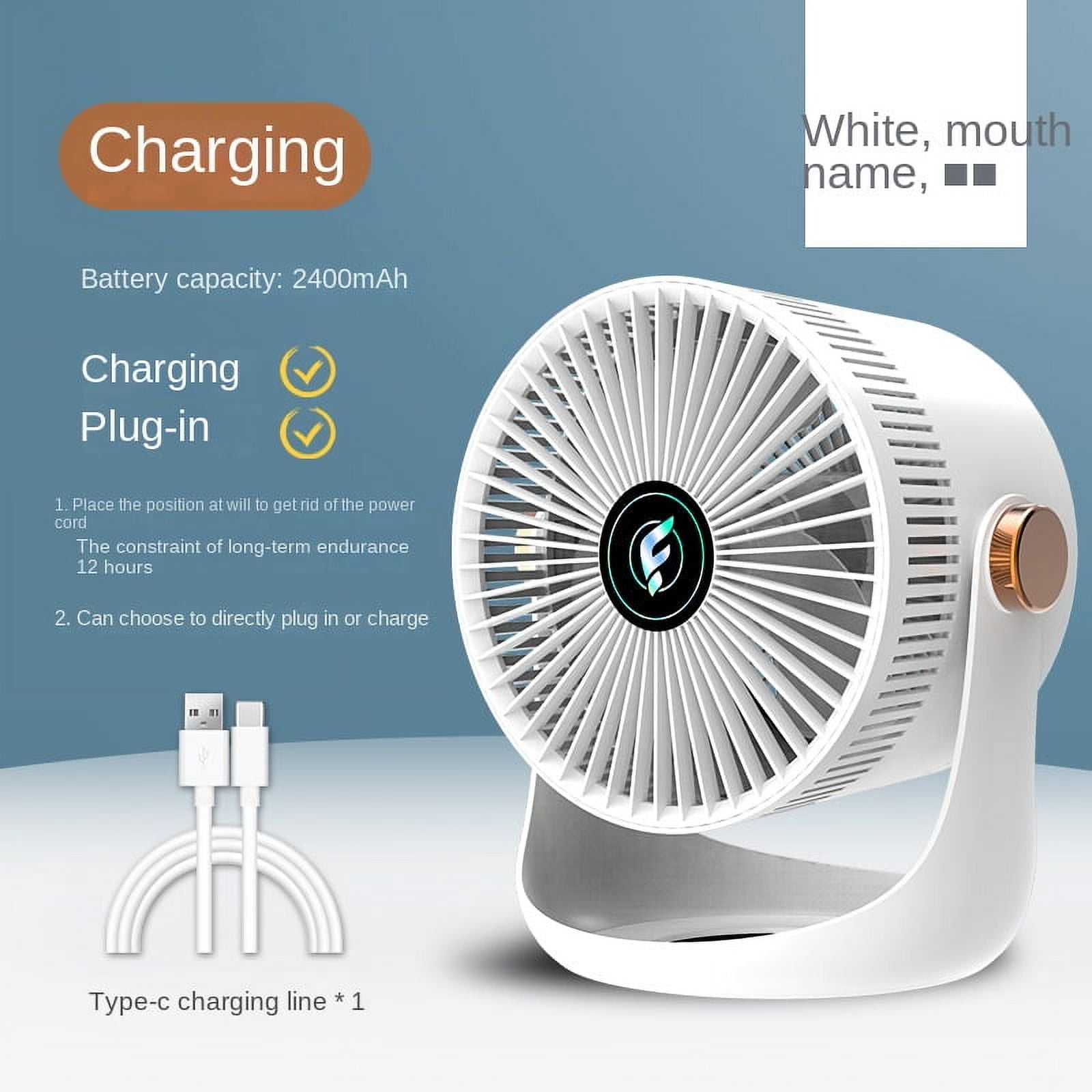 Smart Air Circulation Fan - Portable Charging Fan for Dormitory Dual ...