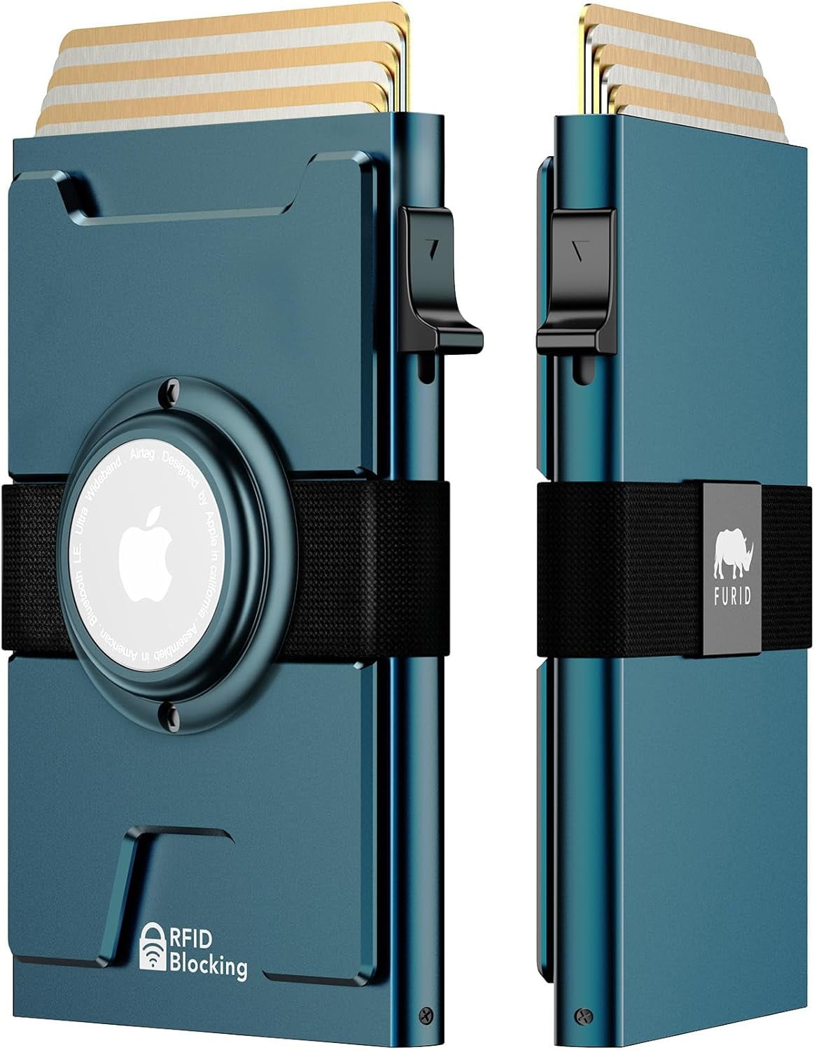 Smart Airtag Wallet Men: Metal Wallet with Airtag Holder - Apple Air Tag Wallet for Men Airtag ...