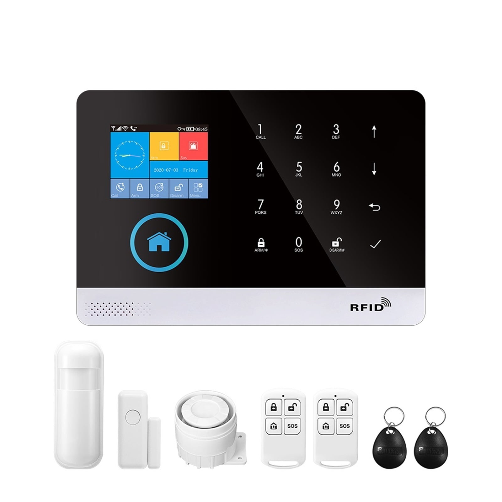 Smart Alarm 2.4 Inch Screen 4G 2G GSM Home Security System For Home ...